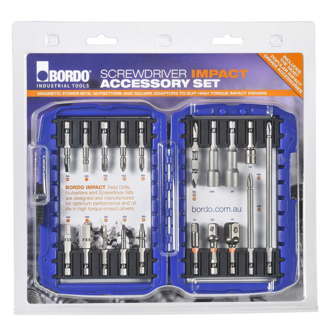 32 Piece IMPACT Screwdriver Insert Bit, Power Bit and Nutsetter Set wi ...